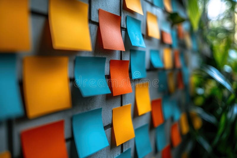 Decorative Sticky Notes with Affirmations on the Wall, the Power of ...