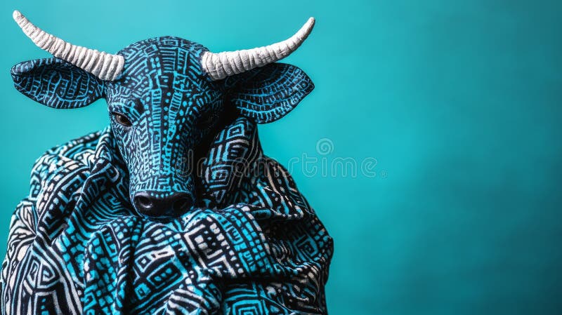 Decorative Stock Image of a Teal and Black Figurine in the Shape of a ...