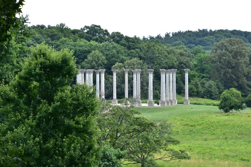 Decorative Stone Columns from the Old Capitol Stock Photo - Image of ...
