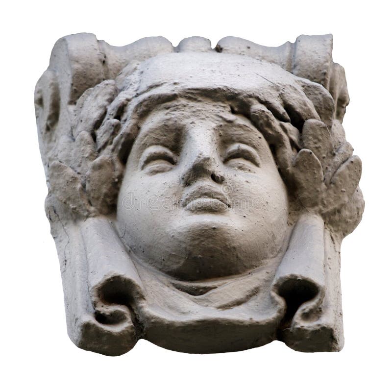 Decorative Stone Female Head Stock Image - Image of vintage, hair: 36428297