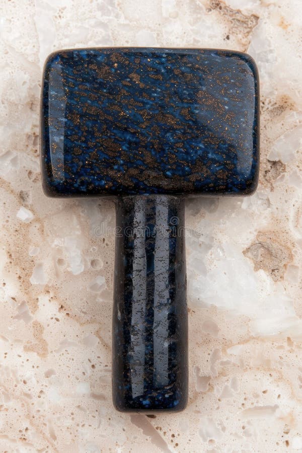 Decorative Stone Hammer on a Marble Surface Stock Illustration ...