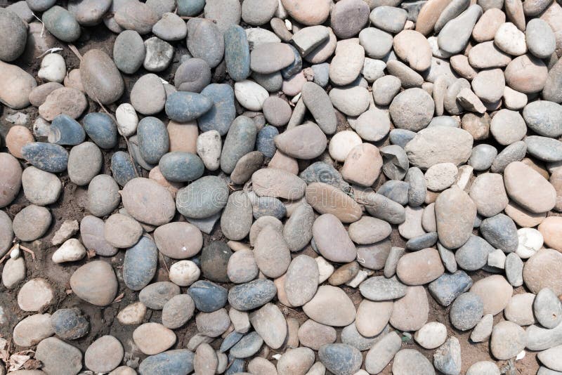 Decorative Stone Pebble Background. Round Gravel Texture Garden Stock ...