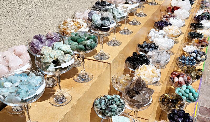 Decorative stones in store stock image. Image of background - 245606447