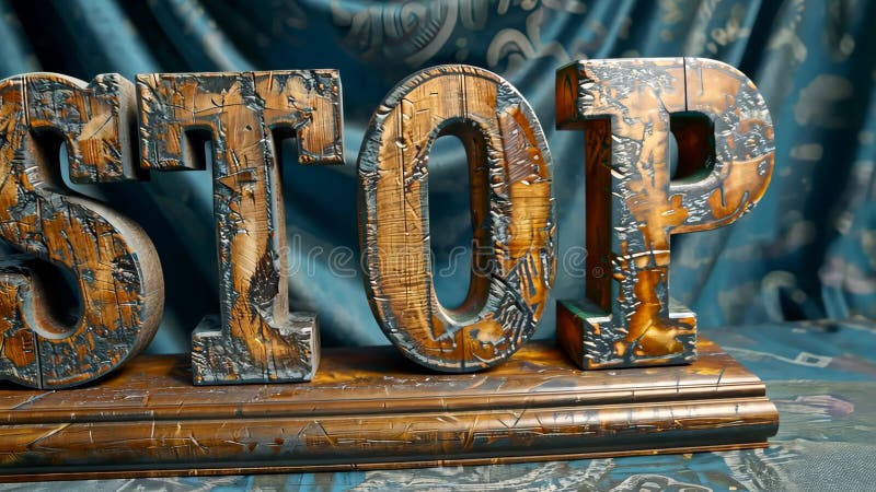 Decorative Stop Sign with Blue and Copper Texture Stock Video - Video ...