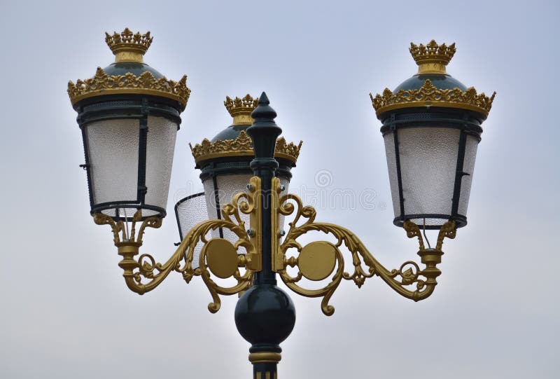 Decorative street lamp stock image. Image of lighting - 4220533