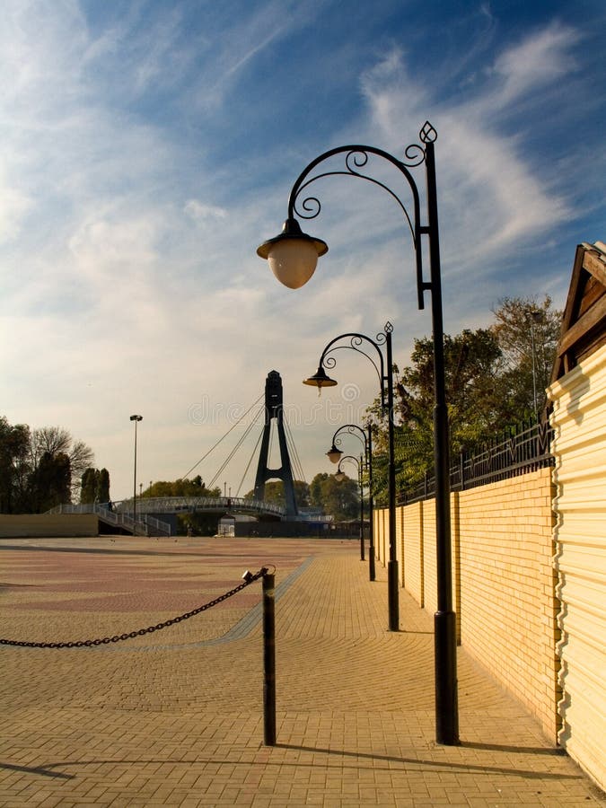 Decorative Street Light with Clipping Path Stock Image - Image of ...