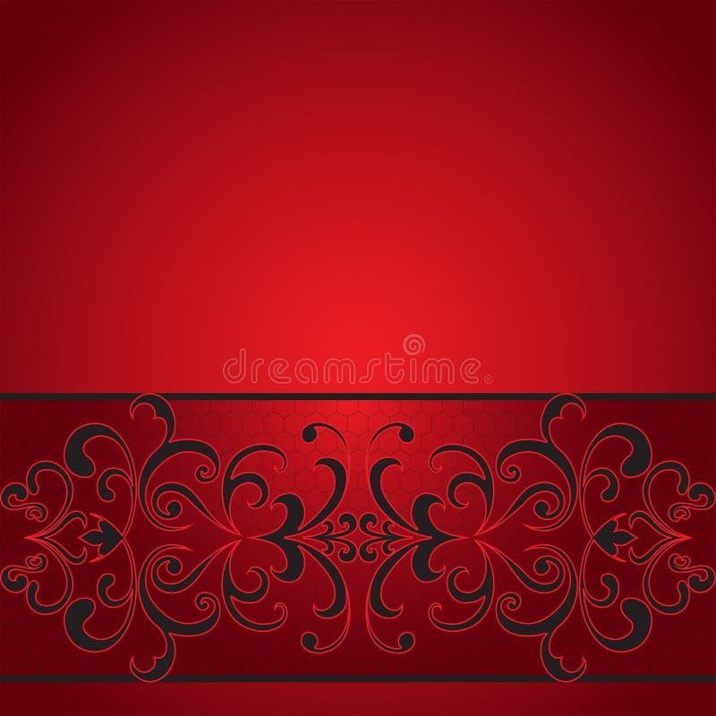 Vintage Red Filigree Background Stock Illustrations – 4,820 Vintage Red ...
