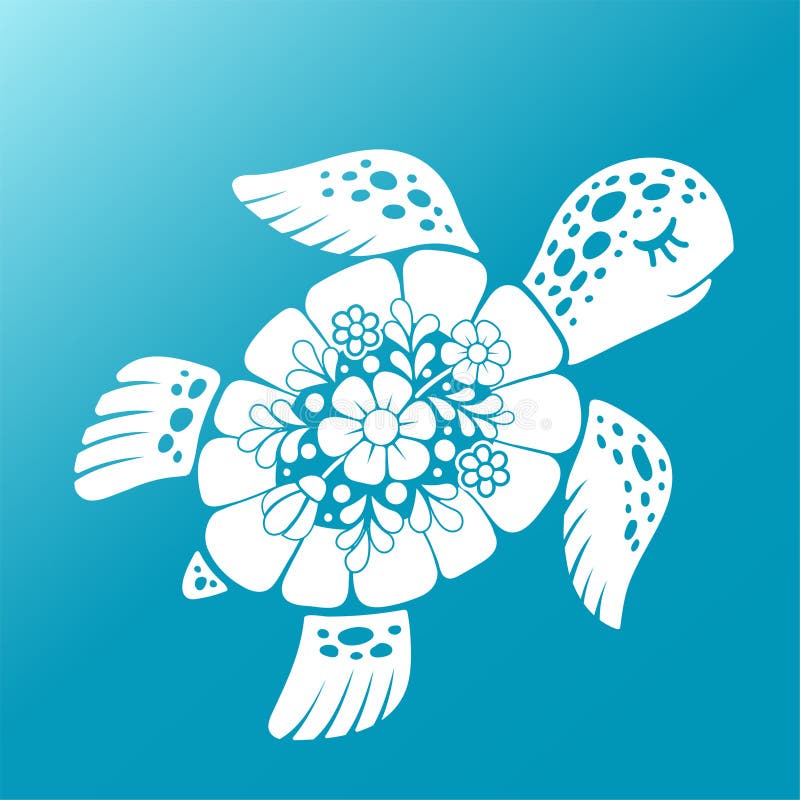 Decorative Stylized Image of a Sea Turtle. World Oceans Day Stock ... Decorative Stylized Image of a Sea Turtle. World Oceans Day Stock ...