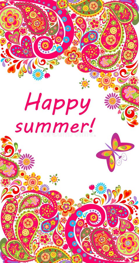 Decorative summery banner stock vector. Illustration of background ...