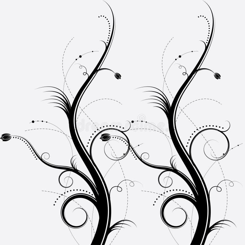 Decorative Swirl Flower Vector Illustration Stock Illustration ...