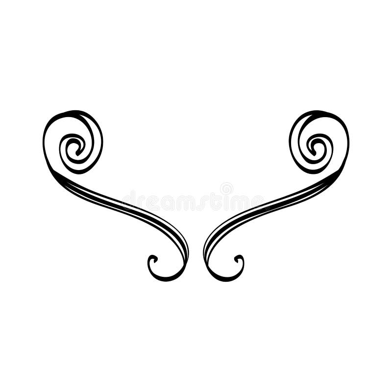 Swirl decorative lines stock illustration. Illustration of emblem ...