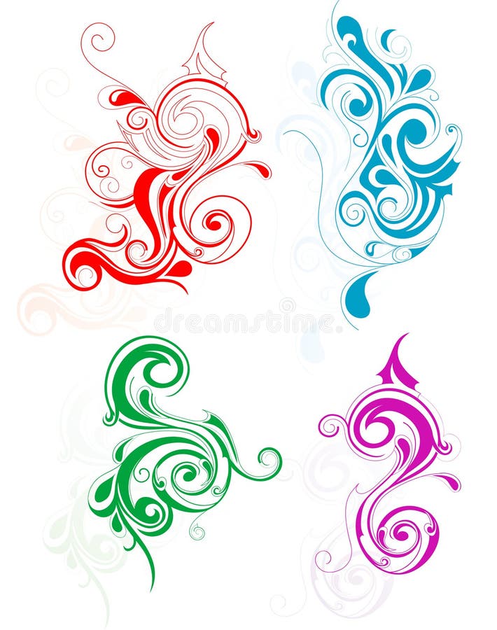 Decorative swirls stock vector. Illustration of curve - 6590213