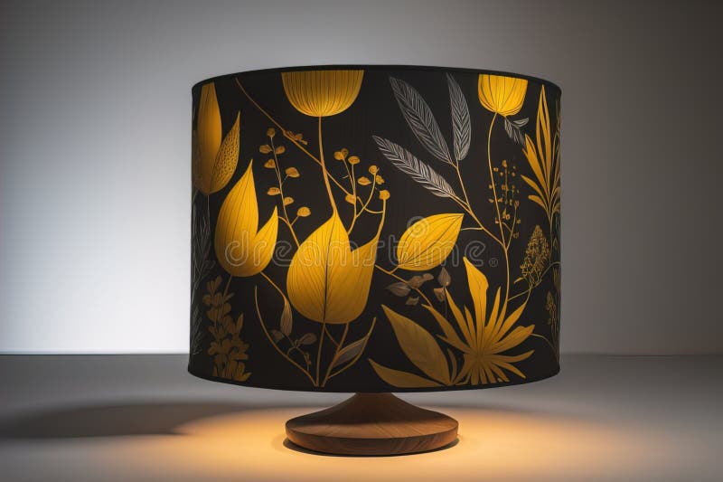 Decorative Table Lamp on Solid Color Background. Ai Generative Stock ...