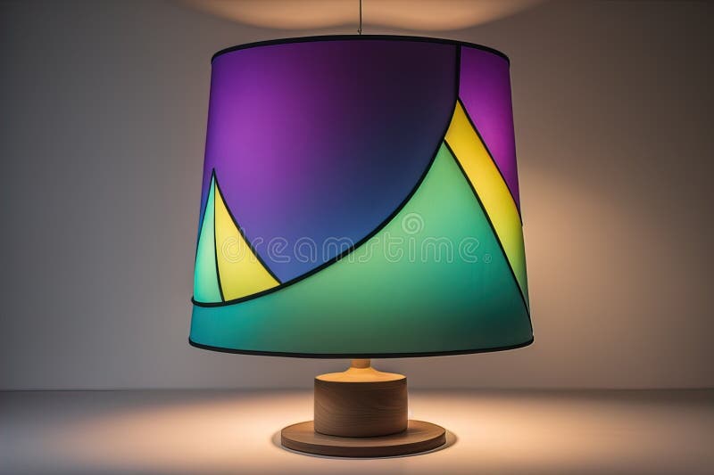 Decorative Table Lamp on Solid Color Background. Ai Generative Stock ...