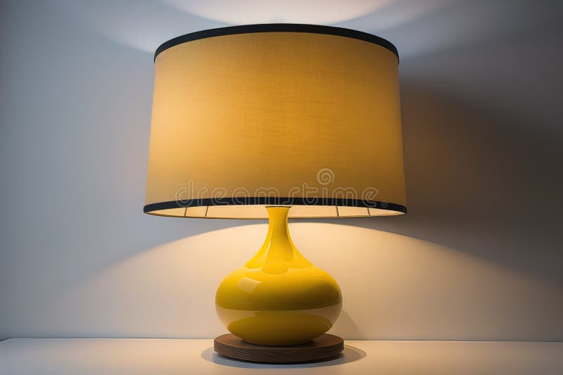 Decorative Table Lamp on Solid Color Background. Ai Generative Stock ...