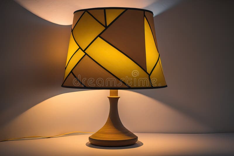 Decorative Table Lamp on Solid Color Background. Ai Generative Stock ...