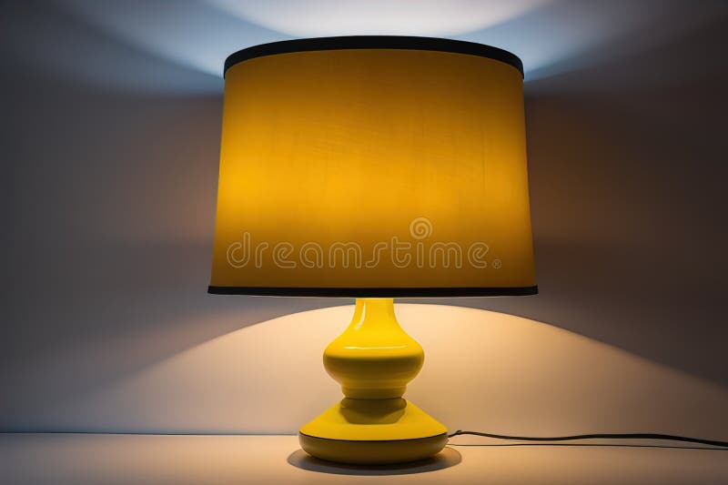 Decorative Table Lamp on Solid Color Background. Ai Generative Stock ...