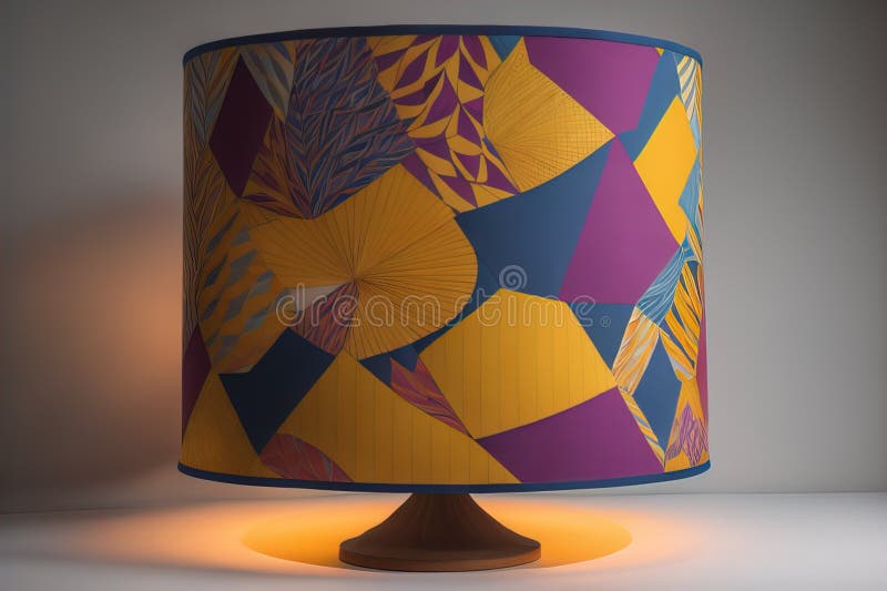 Decorative Table Lamp on Solid Color Background. Ai Generative Stock ...