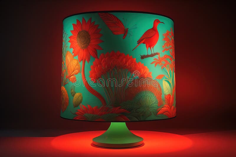 Decorative Table Lamp on Solid Color Background. Ai Generative Stock ...