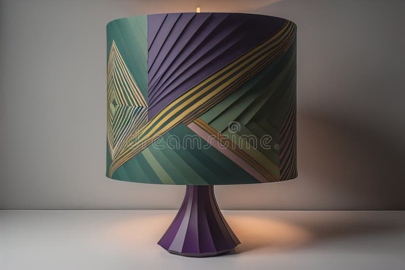 Decorative Table Lamp on Solid Color Background. Ai Generative Stock ...