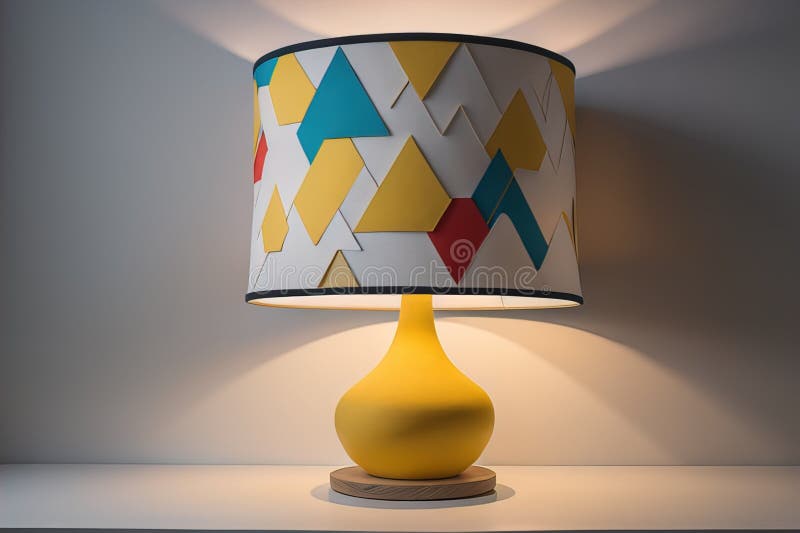 Decorative Table Lamp on Solid Color Background. Ai Generative Stock ...