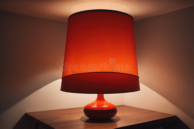 Decorative Table Lamp on Solid Color Background. Ai Generative Stock ...