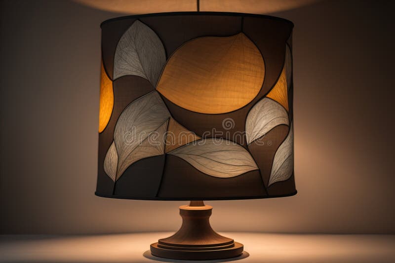 Decorative Table Lamp on Solid Color Background. Ai Generative Stock ...