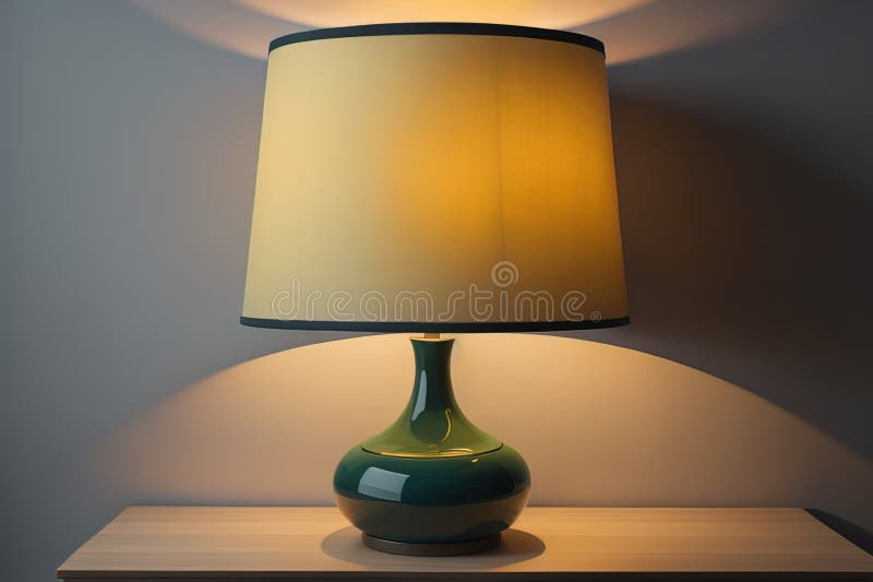 Decorative Table Lamp on Solid Color Background. Ai Generative Stock ...