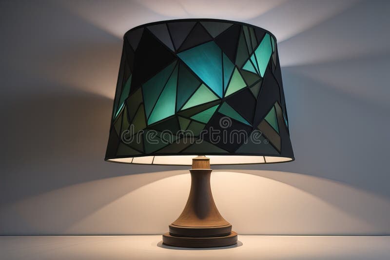 Decorative Table Lamp on Solid Color Background. Ai Generative Stock ...