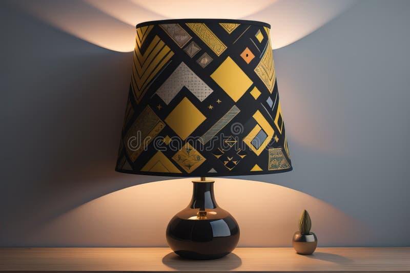 Decorative Table Lamp on Solid Color Background. Ai Generative Stock ...