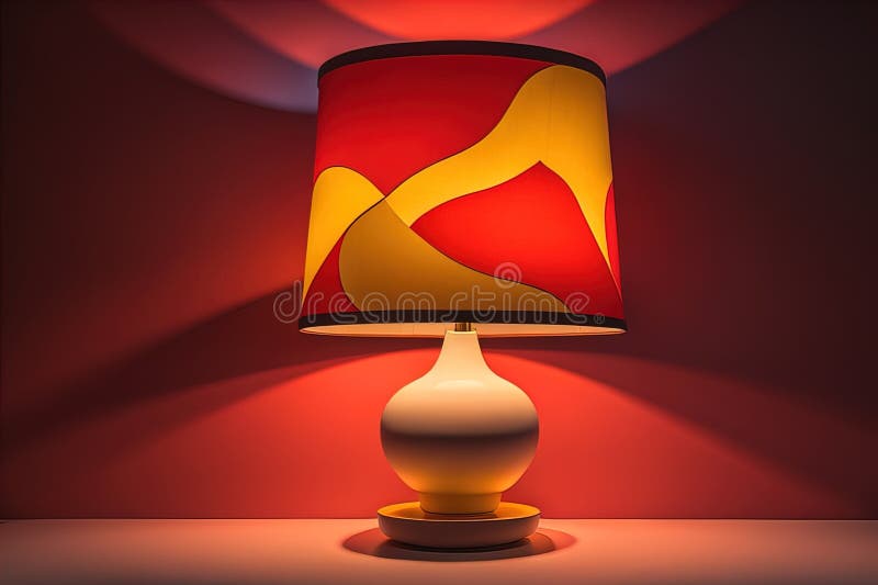 Decorative Table Lamp on Solid Color Background. Ai Generative Stock ...