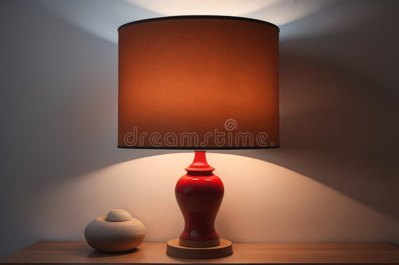 Decorative Table Lamp on Solid Color Background. Ai Generative Stock ...