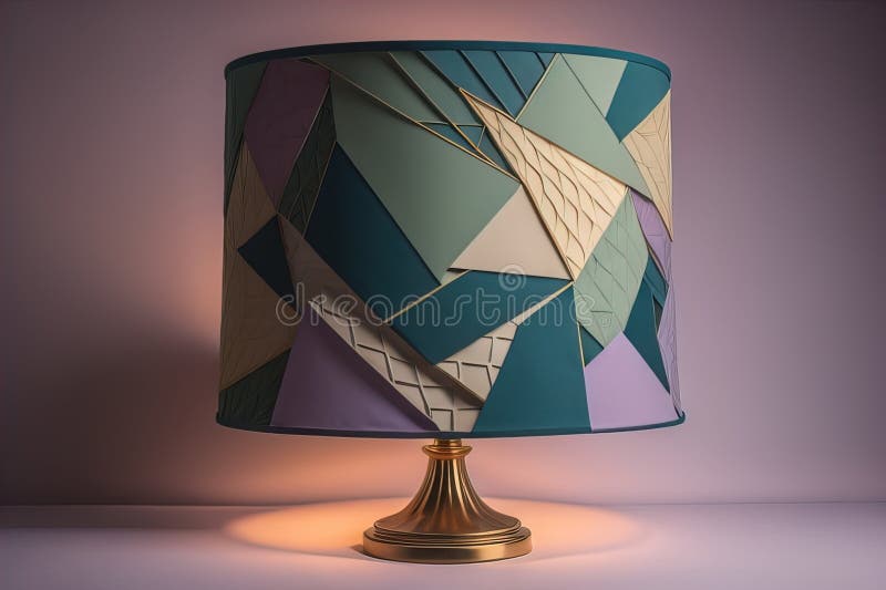 Decorative Table Lamp on Solid Color Background. Ai Generative Stock ...