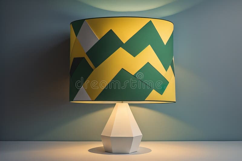 Decorative Table Lamp on Solid Color Background. Ai Generative Stock ...