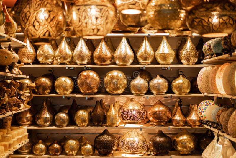 Decorative Table Lamps. Arabic Style Stock Image - Image of gold ...
