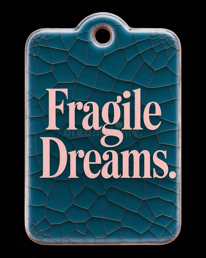 Decorative Tag Design with Cracked Texture and Teal Background Stock ...