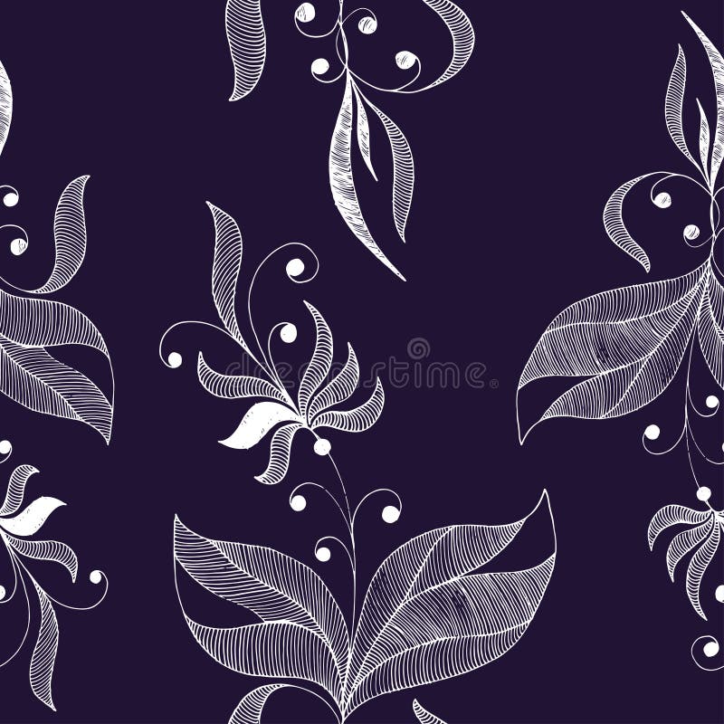 Decorative Tendril. Vector Seamless Pattern . Stock Vector ...