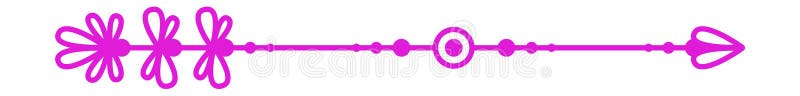 Decorative Text Divider. Pink Arrow Retro Ornament Stock Vector ...