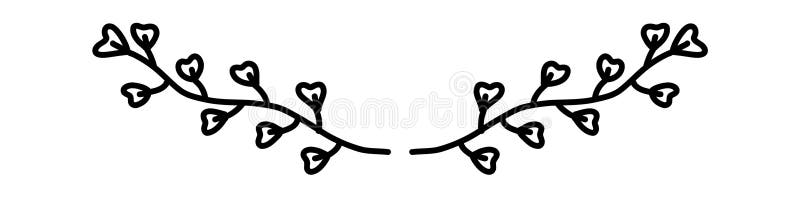 Decorative Text Dividers Floral Doodle. Wedding Decorative Element ...