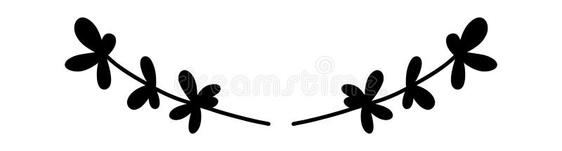 Decorative Text Dividers Floral Doodle. Wedding Decorative Element ...