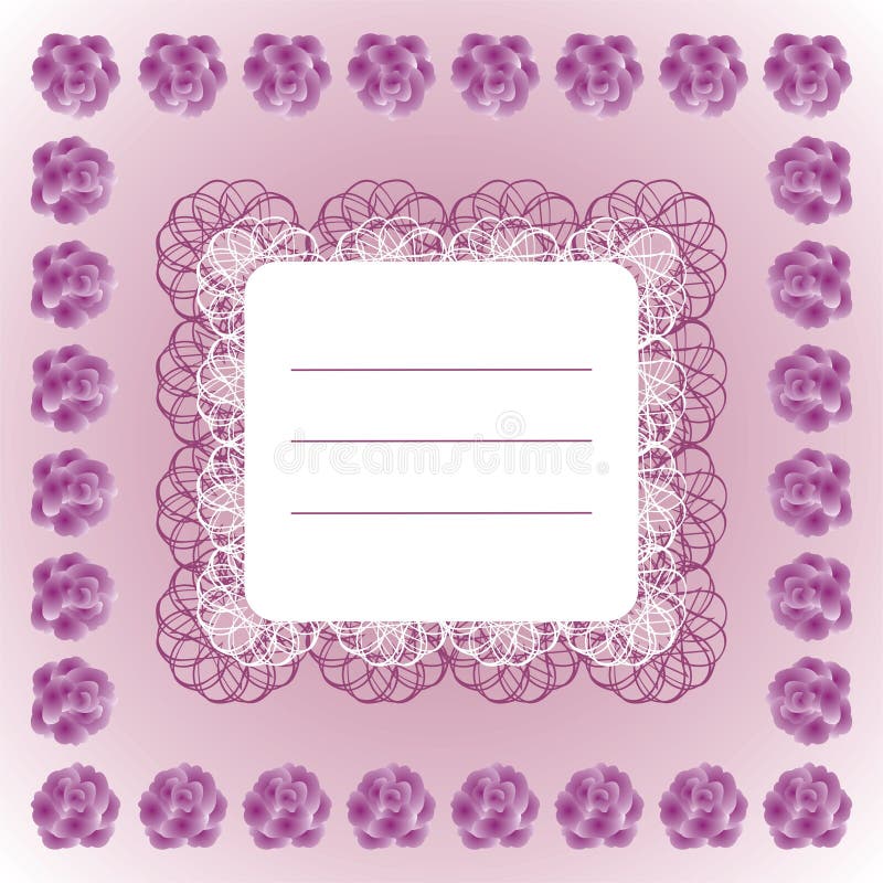 Decorative Text Frame on Purple Background Stock Vector - Illustration ...