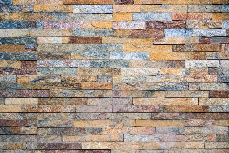 Decorative Texture of a Beautiful Wall with Rectangular Parts of Multi ...