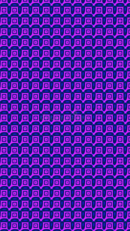 Decorative Texture Made of Round Curved and Rectangular Shapes, Magenta ...