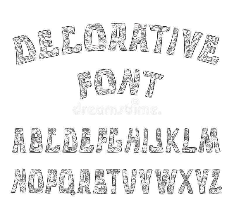 Decorative Textured ABC Letters. Alphabet. Stock Vector - Illustration ...