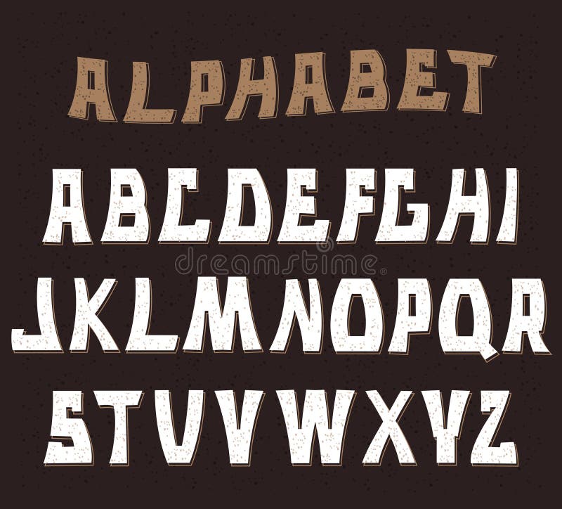 Decorative Textured ABC Letters. Alphabet. Stock Vector - Illustration ...