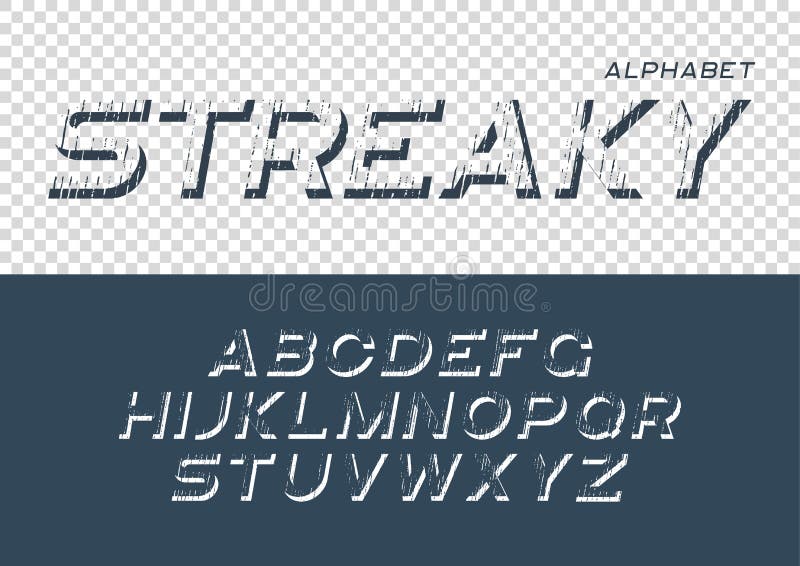 Decorative Textured Font with Grunge Effect. Vector Alphabet Stock ...