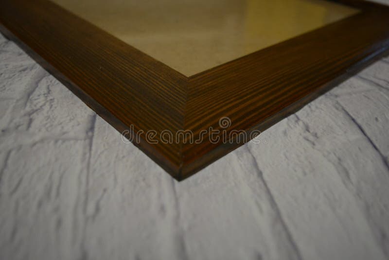 Decorative, Thick Brown Wooden Frame Lacquered with Clear Glass for ...