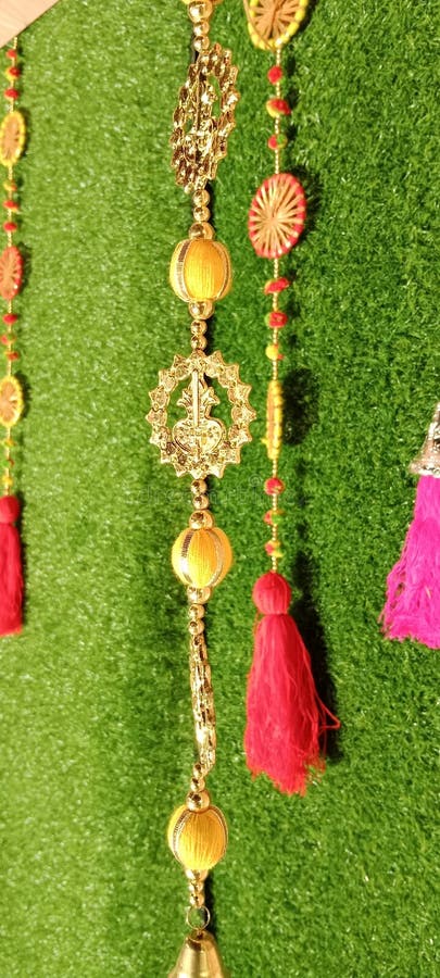 Decorative Threads with Green Wall Background., Party Night. Stock ...