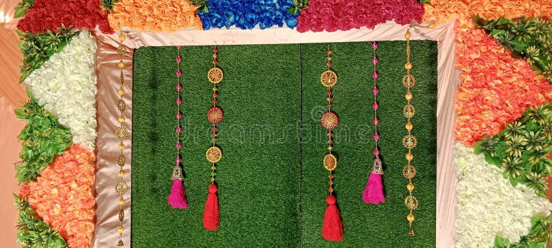 Decorative Threads with a Greener Wall Background, Party Night. Stock ...