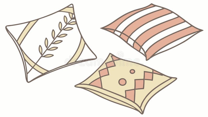 Decorative Throw Pillows, Home Comfort and Interior Design, Vector ...